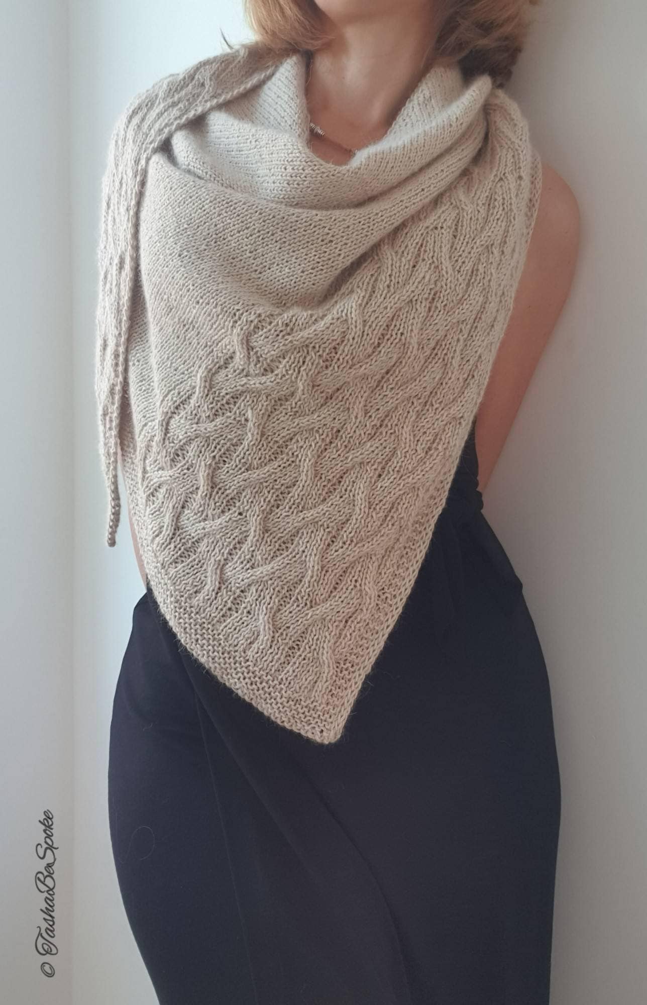 Hand Knitted Shawl Handmade Alpaca Shawl Shoulder Wrap - Etsy UK