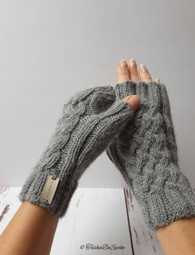 Hand Knitted Mittens Fingerless Gloves Hand Warmers Arm - Etsy