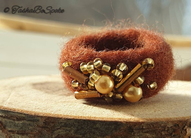Felted Ring Handmade Jewelry Wool Ring Needle Felted - Etsy