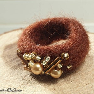 Felted Ring, Handmade Jewelry, Wool Ring, Needle Felted Jewelry, Gift ...