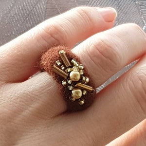 Felted Ring, Handmade Jewelry, Wool Ring, Needle Felted Jewelry, Gift ...
