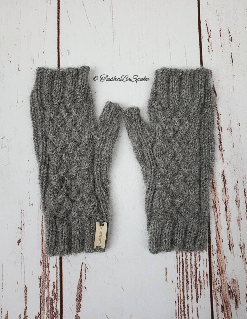 Hand Knitted Mittens Fingerless Gloves Hand Warmers Arm - Etsy