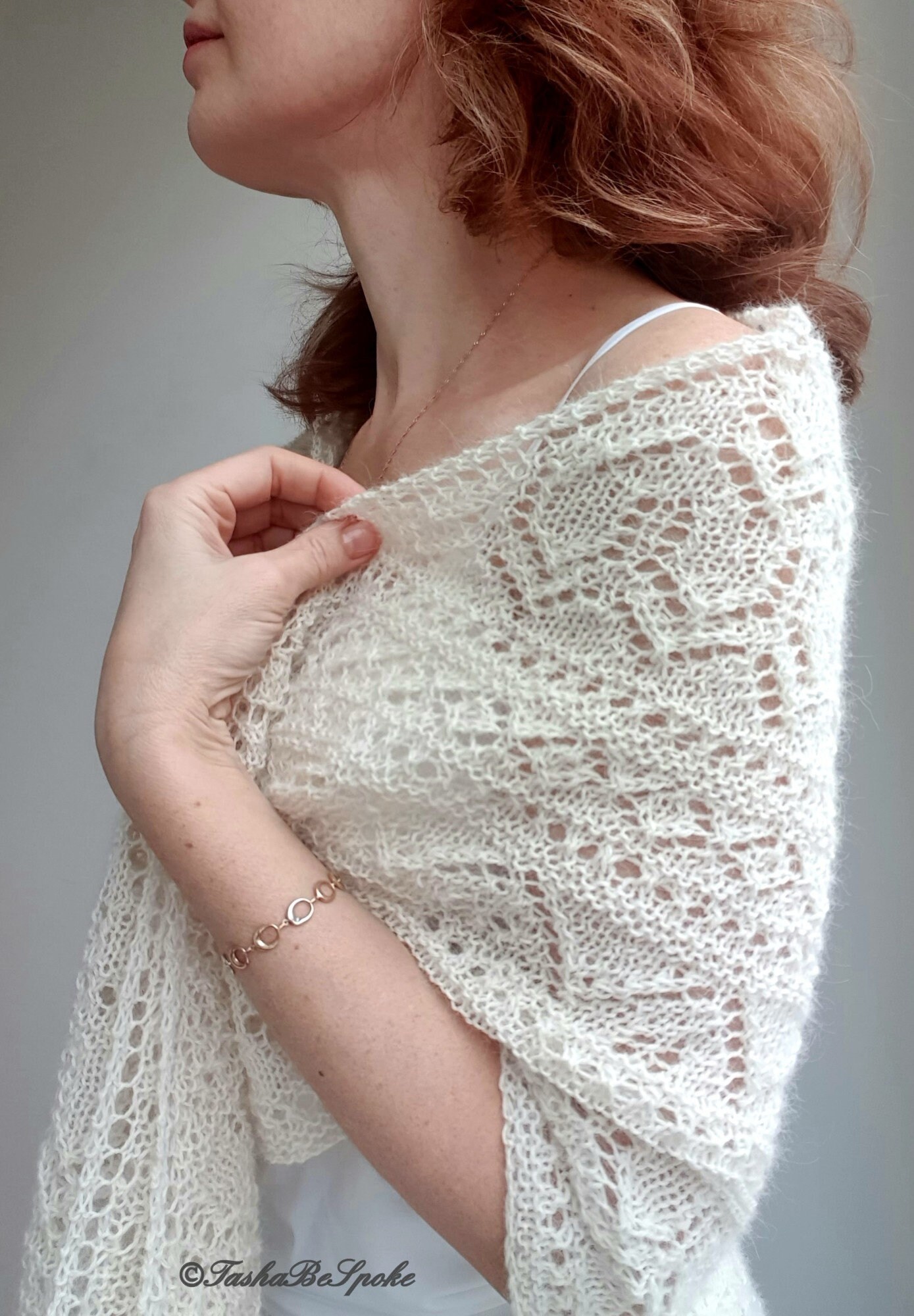 Hand Knitted Lace Ladies Shawl, Wedding Shawl, Alpaca Knit Shawl ...