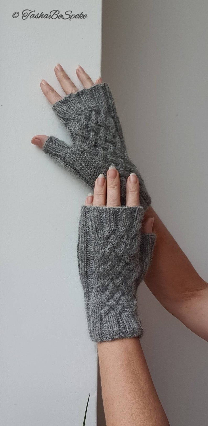 Hand Knitted Mittens Fingerless Gloves Hand Warmers Arm - Etsy