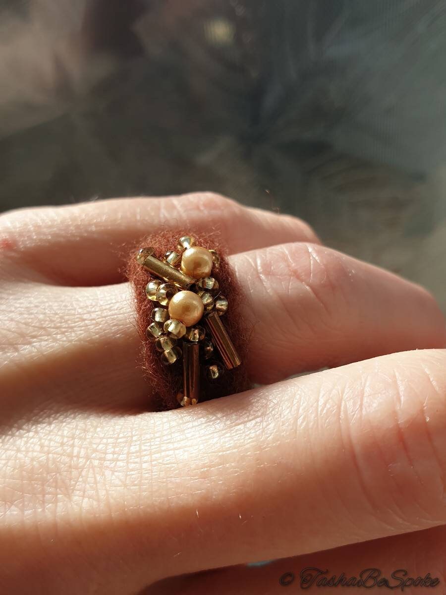 Felted Ring Handmade Jewelry Wool Ring Needle Felted - Etsy