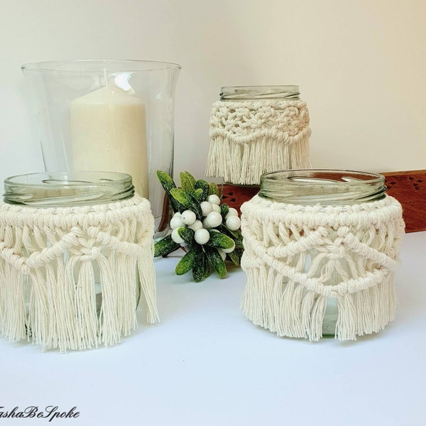Macrame Jar - Etsy UK