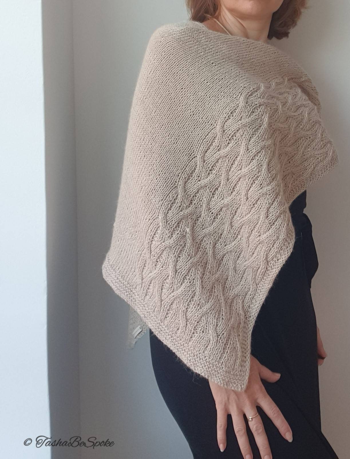 Hand Knitted Shawl Handmade Alpaca Shawl Shoulder Wrap - Etsy UK