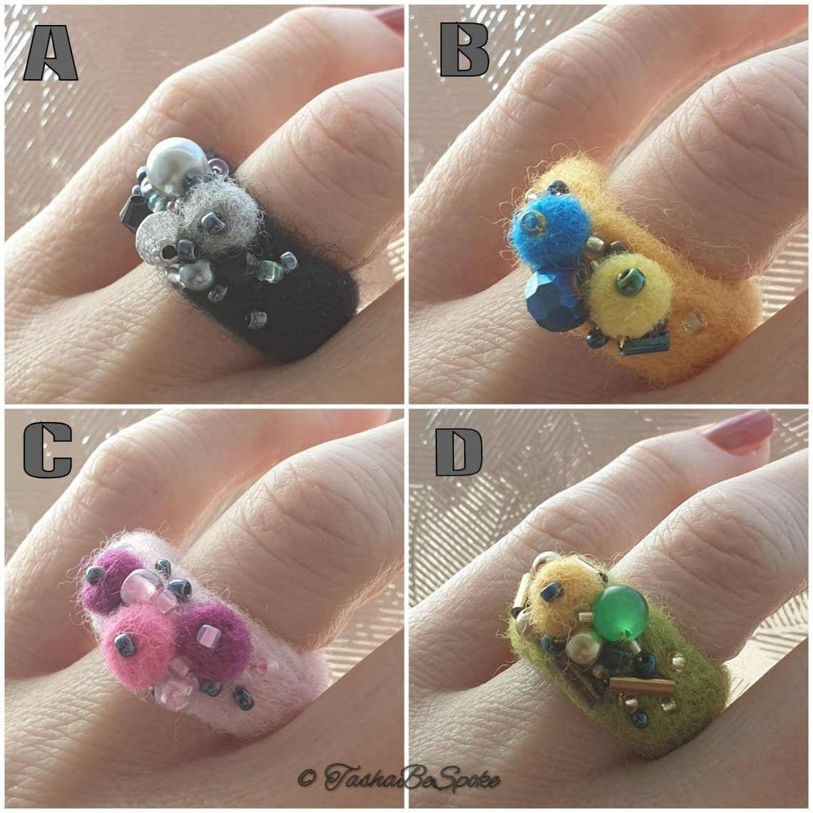 Felted Ring, Handmade Jewelry, Wool Ring, Needle Felted Jewelry, Unique ...