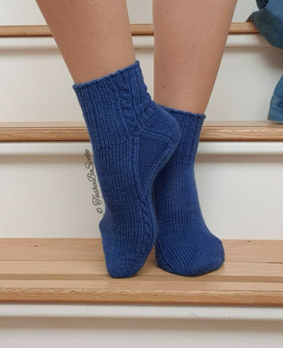 Wool hand knitted socks Women knit socks Handmade gift for | Etsy