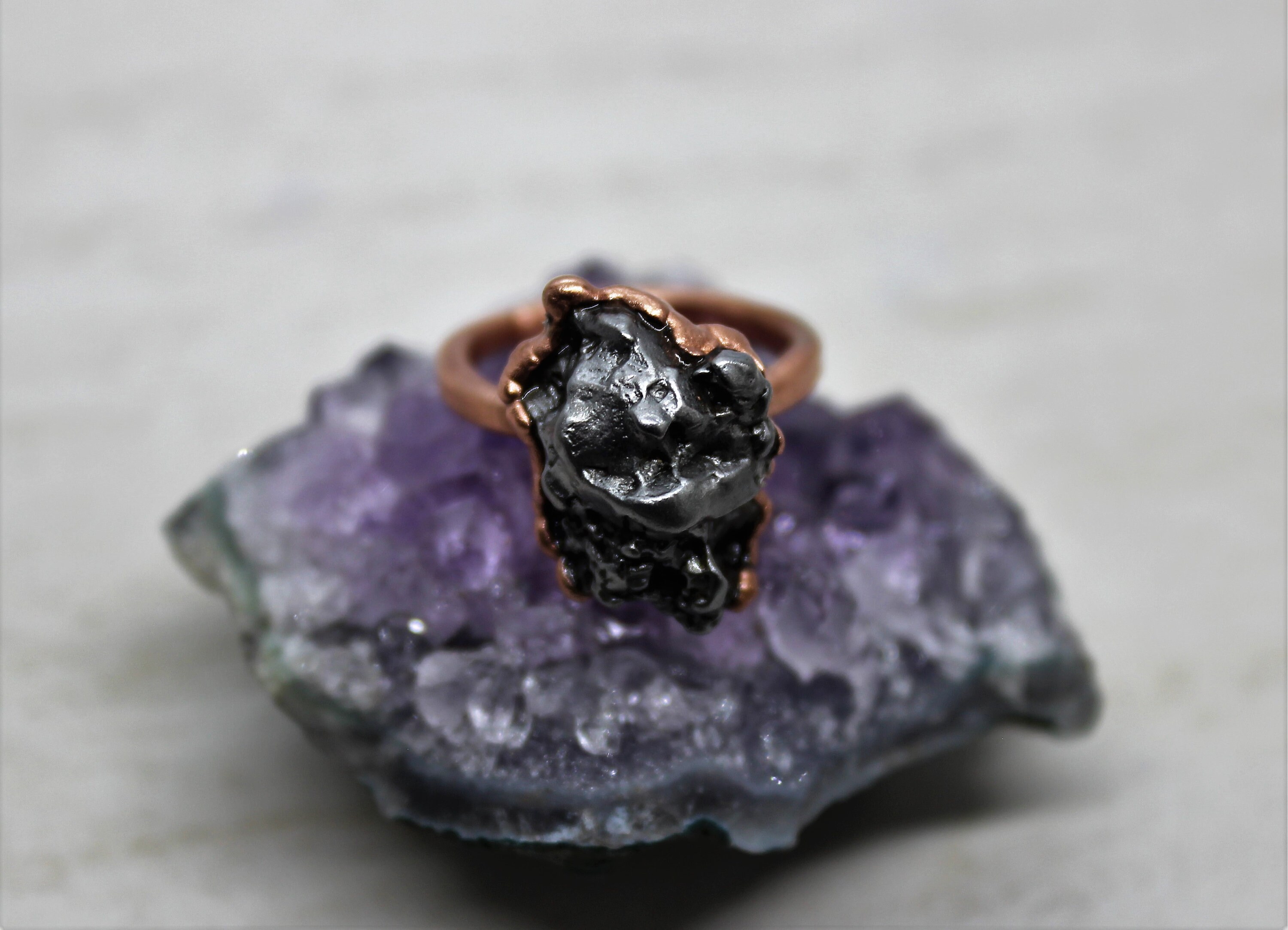 Certified Meteorite Ring Size 7 Copper Meteorite Ring Space | Etsy