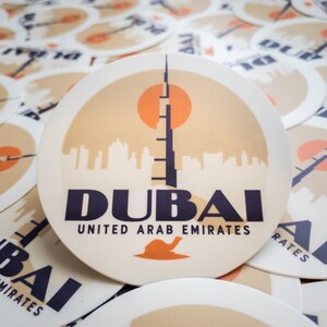 Vinyl Travel Sticker for Dubai, in the United Arab Emirates (UAE). This ...
