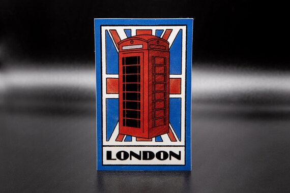 Retro Style London Red Phone Booth Travel Sticker. Vintage | Etsy