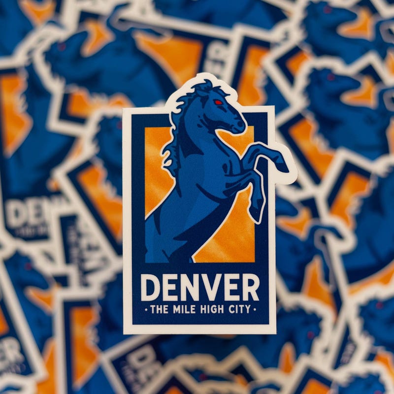 Denver Broncos Decal - Etsy