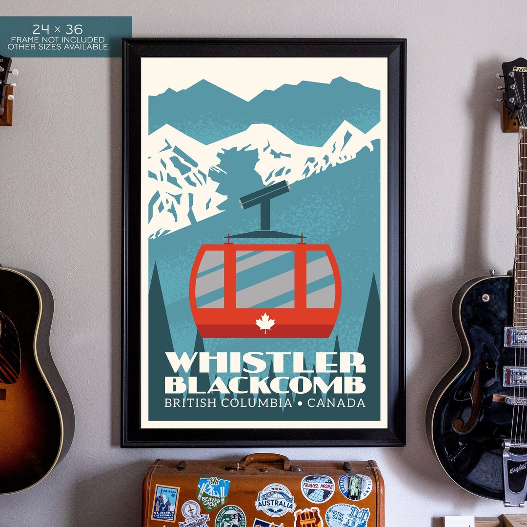 Whistler Blackcomb Canada Ski Mountain Poster - Etsy