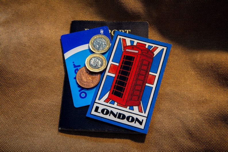 Retro Style London Red Phone Booth Travel Sticker. Vintage | Etsy