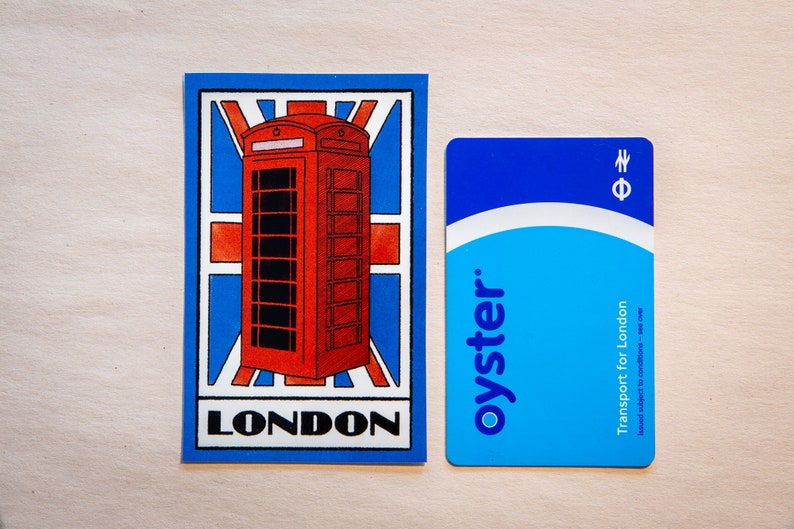 Retro Style London Red Phone Booth Travel Sticker. Vintage | Etsy