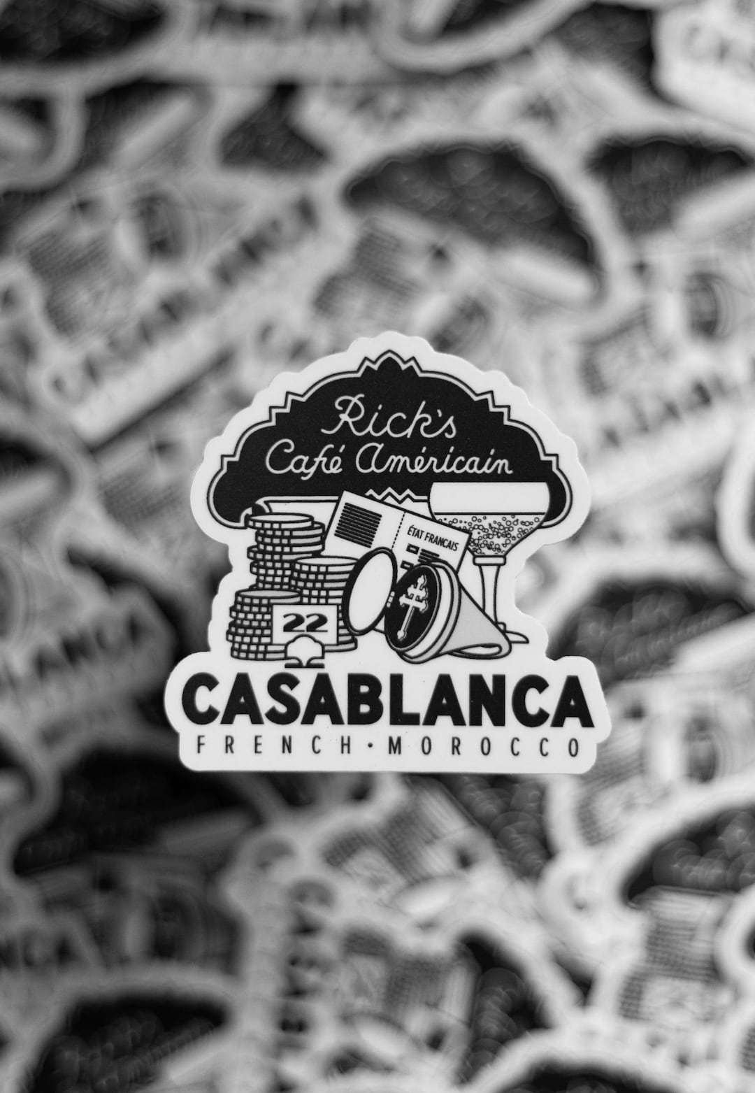 Rick's Cafe Casablanca Sticker - Vintage Travel Art - Etsy