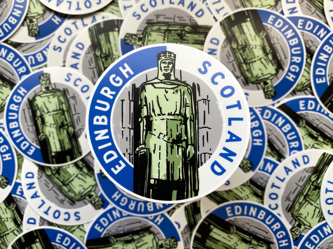 Illustrated Edinburgh Castle Sticker - Souvenir of Scotland's Capital ...