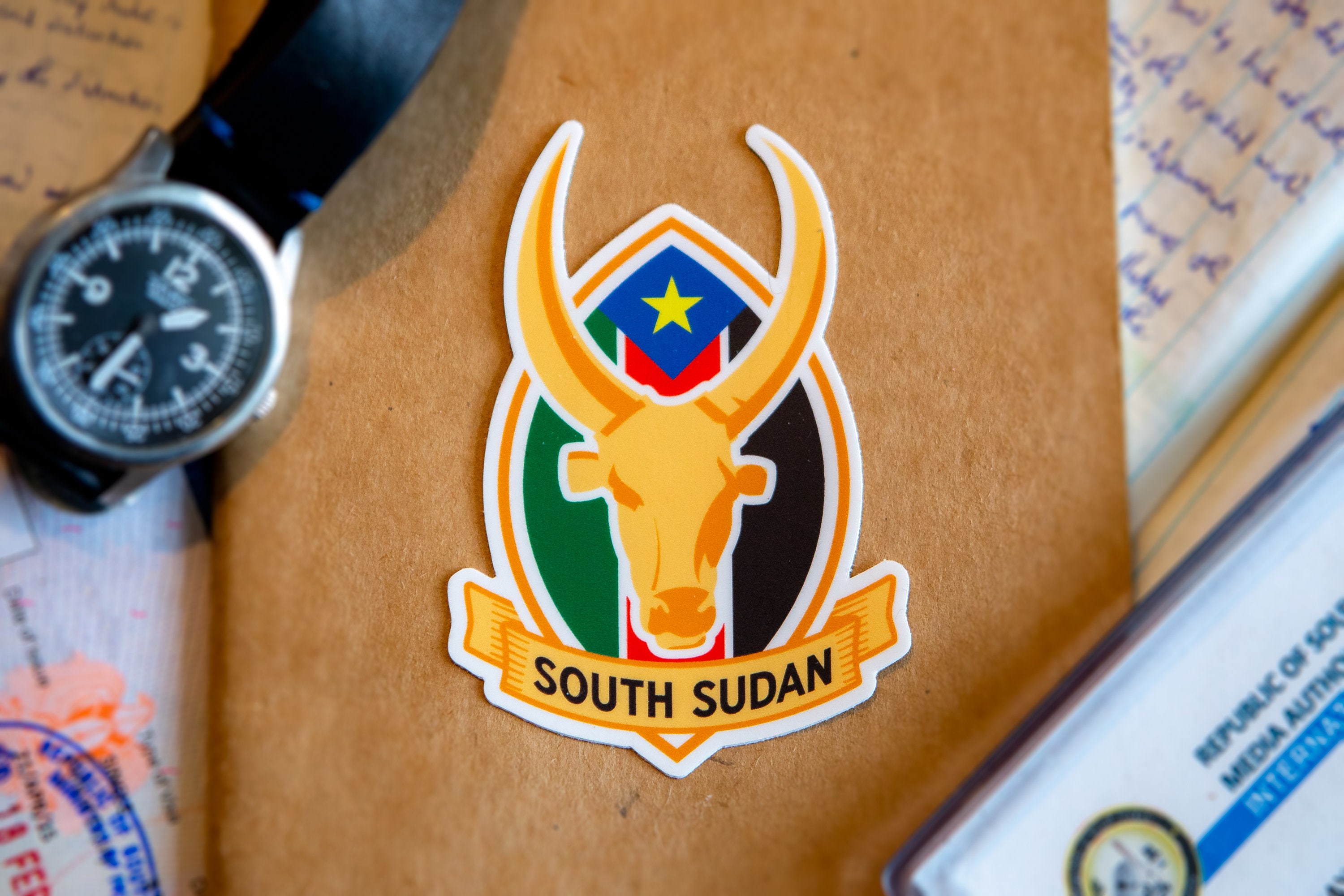 Retro Style South Sudan Travel Sticker. This 3.75 inch tall | Etsy