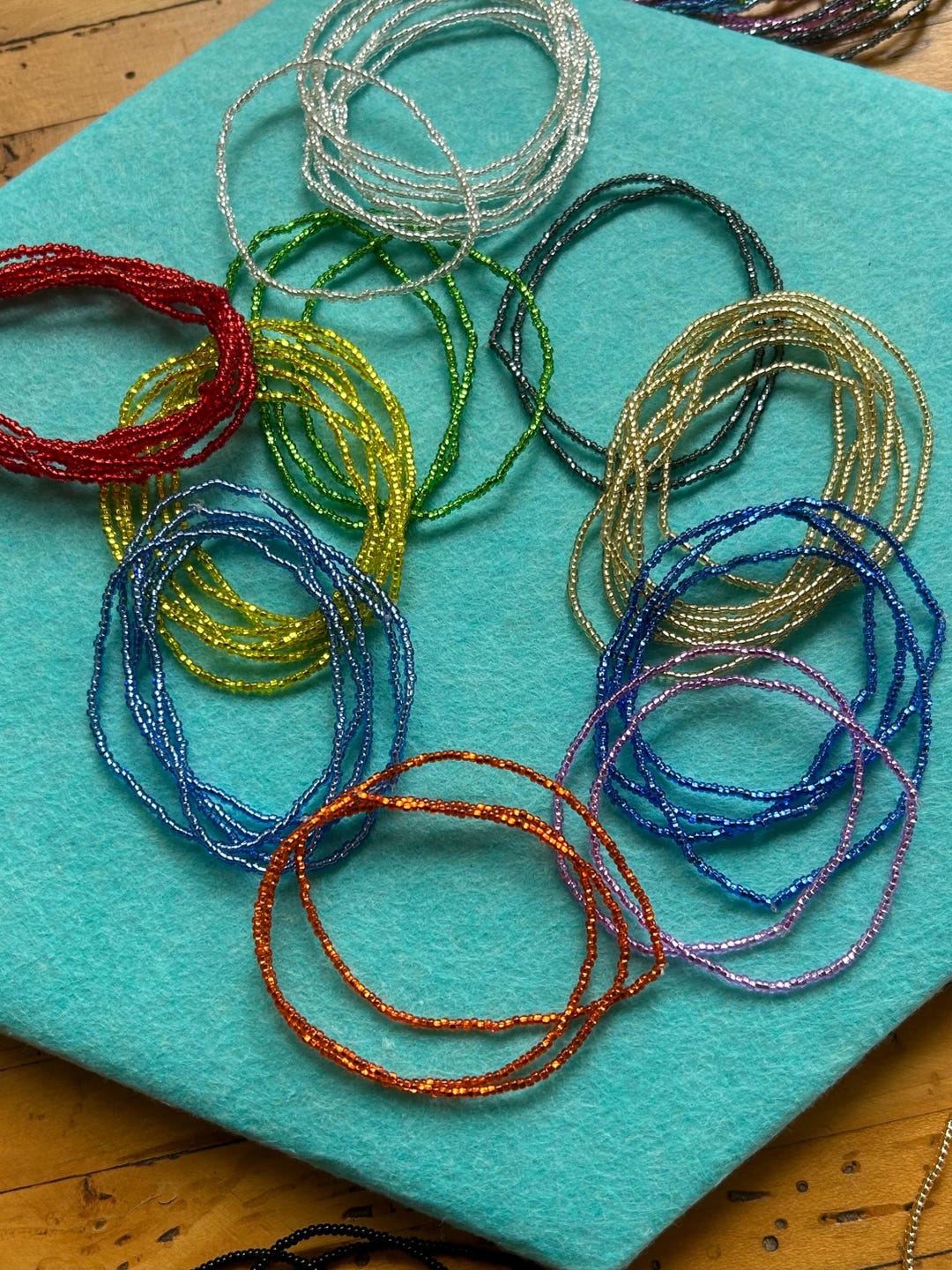 4 Glittering, Sparkling Bracelets on Strong Stretch Cord. Sparkly ...