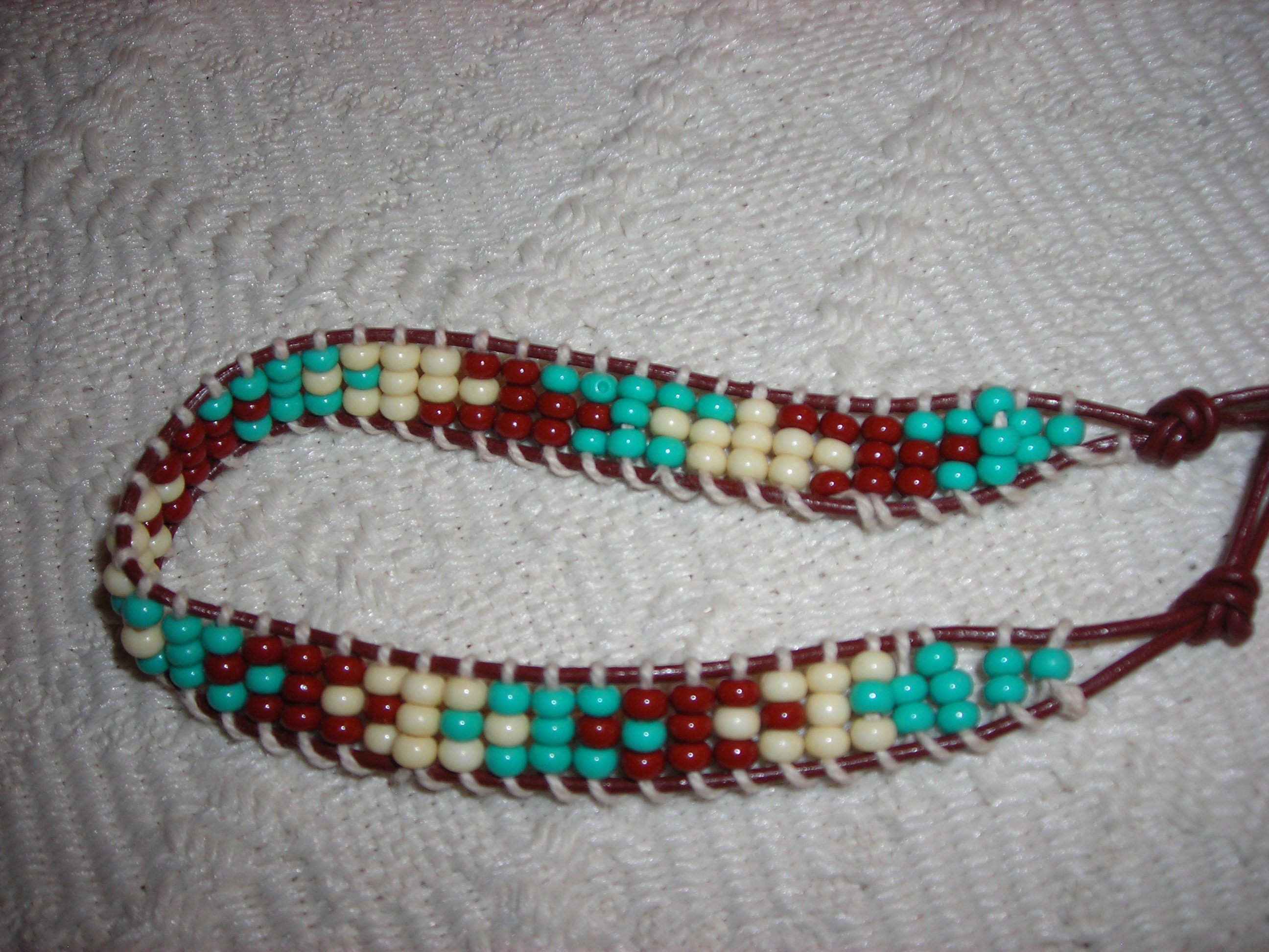 Native American Beaded wrap bracelet. Leather cords wrap | Etsy