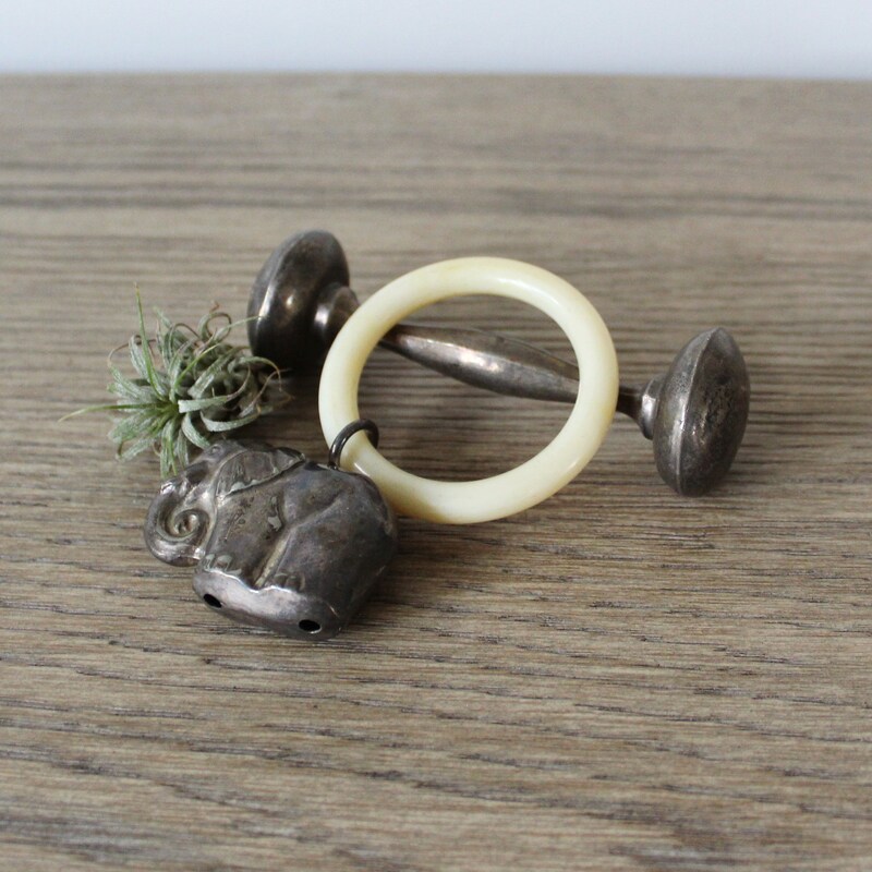 Silver Baby Rattle - Etsy
