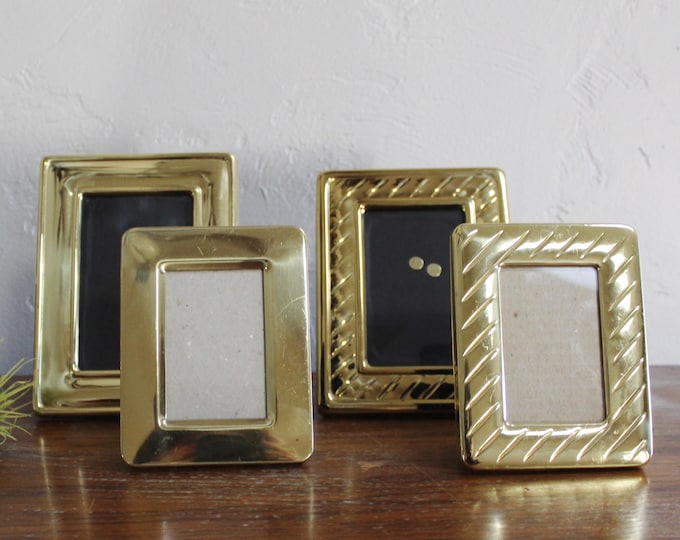 Choose Vintage 3X4 Solid Brass Frame Gold Rectangle Frame 2x3 Photo ...