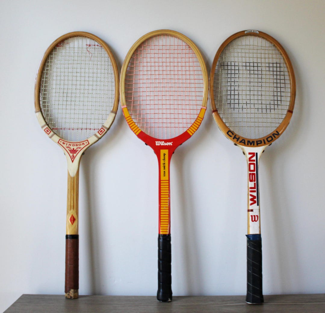 Vintage Tennis Racquet, Wood Tennis Racquet, Wall Decor, Gift for Dad ...