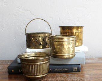 Choose Your Small Vintage Brass Planter, Brass Plant Pot, Brass Plant ...