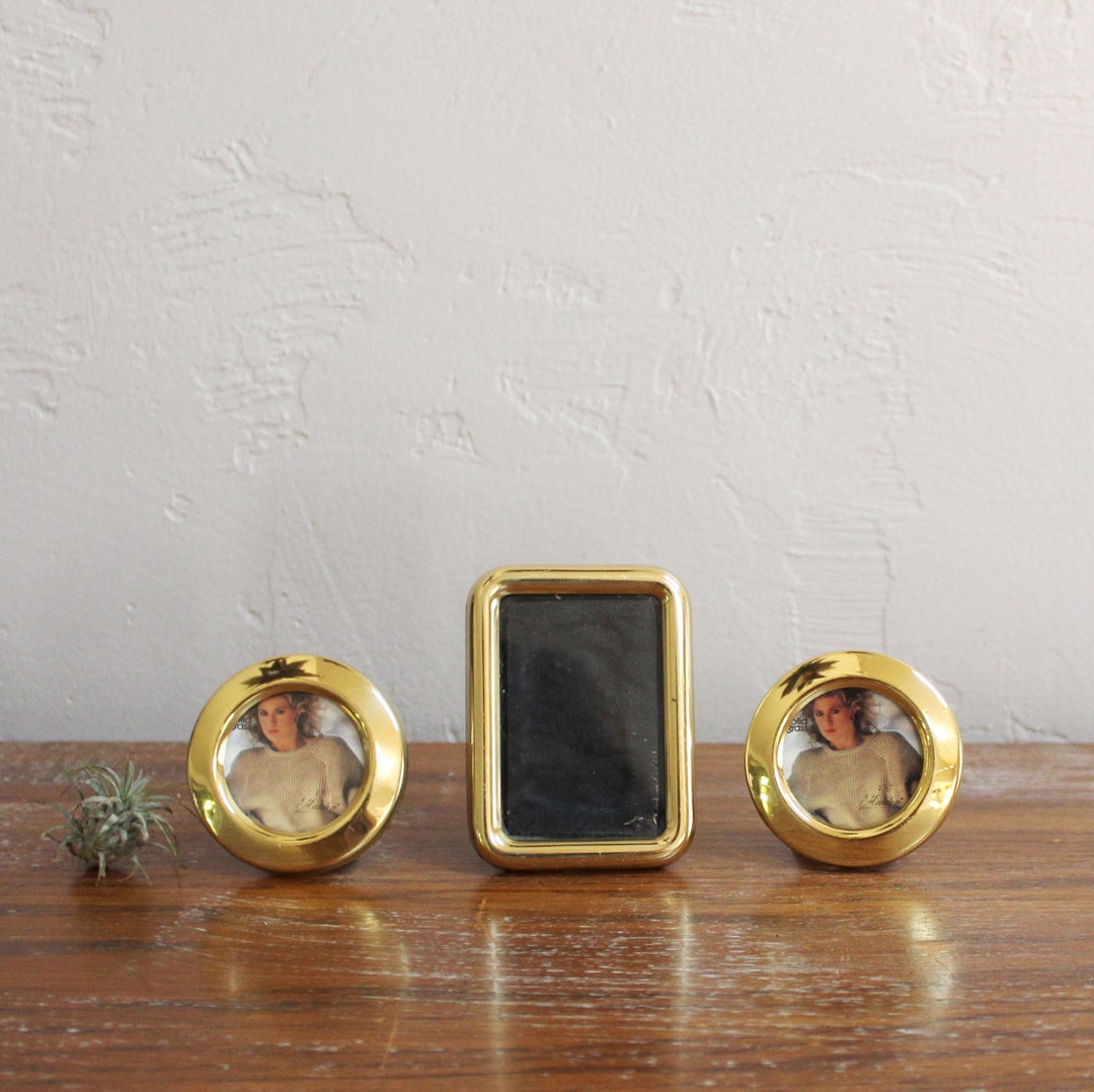 Vintage Solid Brass Frame, Small Photo Frame, Standing Frame Picture ...