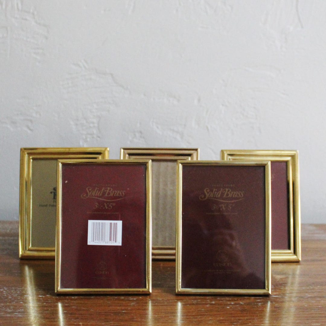 Choose Vintage 3x5 Solid Brass Frame Small Rectangle Frame Photo Frame ...