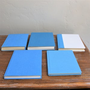 5 Sky Blue Book Set, Bright Blue Books, Cerulean Books, Bookshelf Decor ...