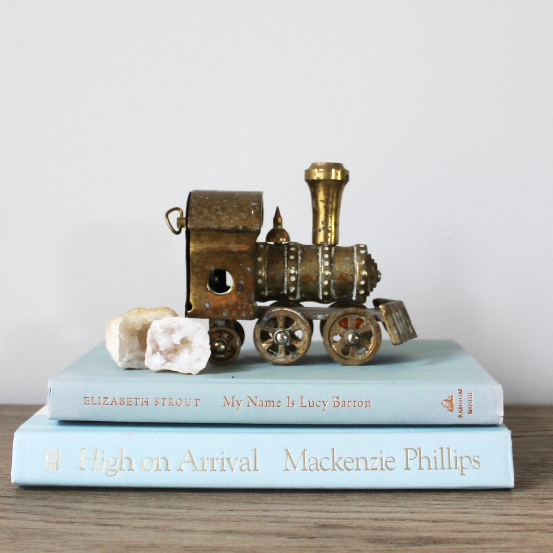 Vintage Brass Train Music Box, Nursery Decor, Musical Train, It's A ...