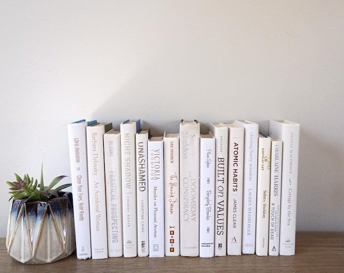 White Book Stack, Books, Themed Books, Decorative Books, Book Set, Home ...