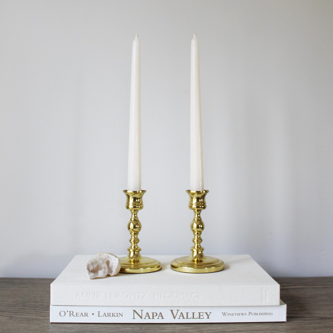 Vintage Baldwin Brass Candlestick Pair, Brass Candle Sticks, Brass ...