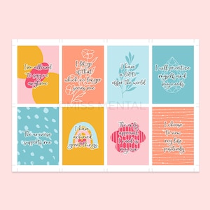 Positive Affirmation Cards for Self-love | Easy to Print at Home Quote ...