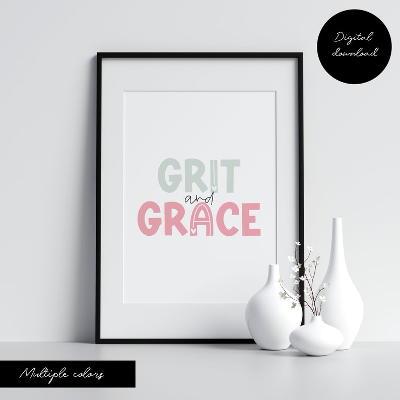 Grace Bundle Printable Wall Art Includes 2 Prints 'give Yourself Grace ...