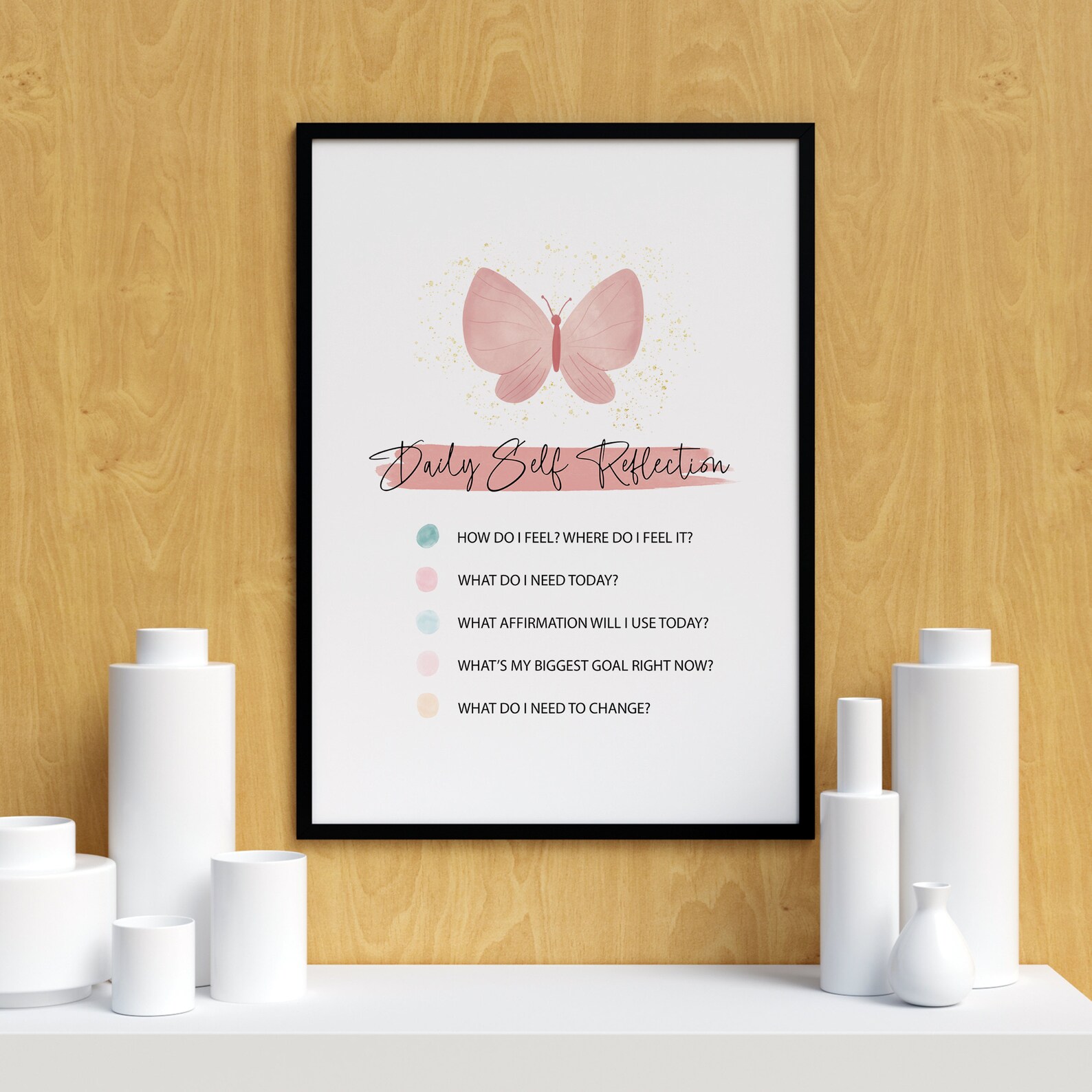 Daily Self Reflection Journal Prompts Printable, Digital Journal, Daily ...