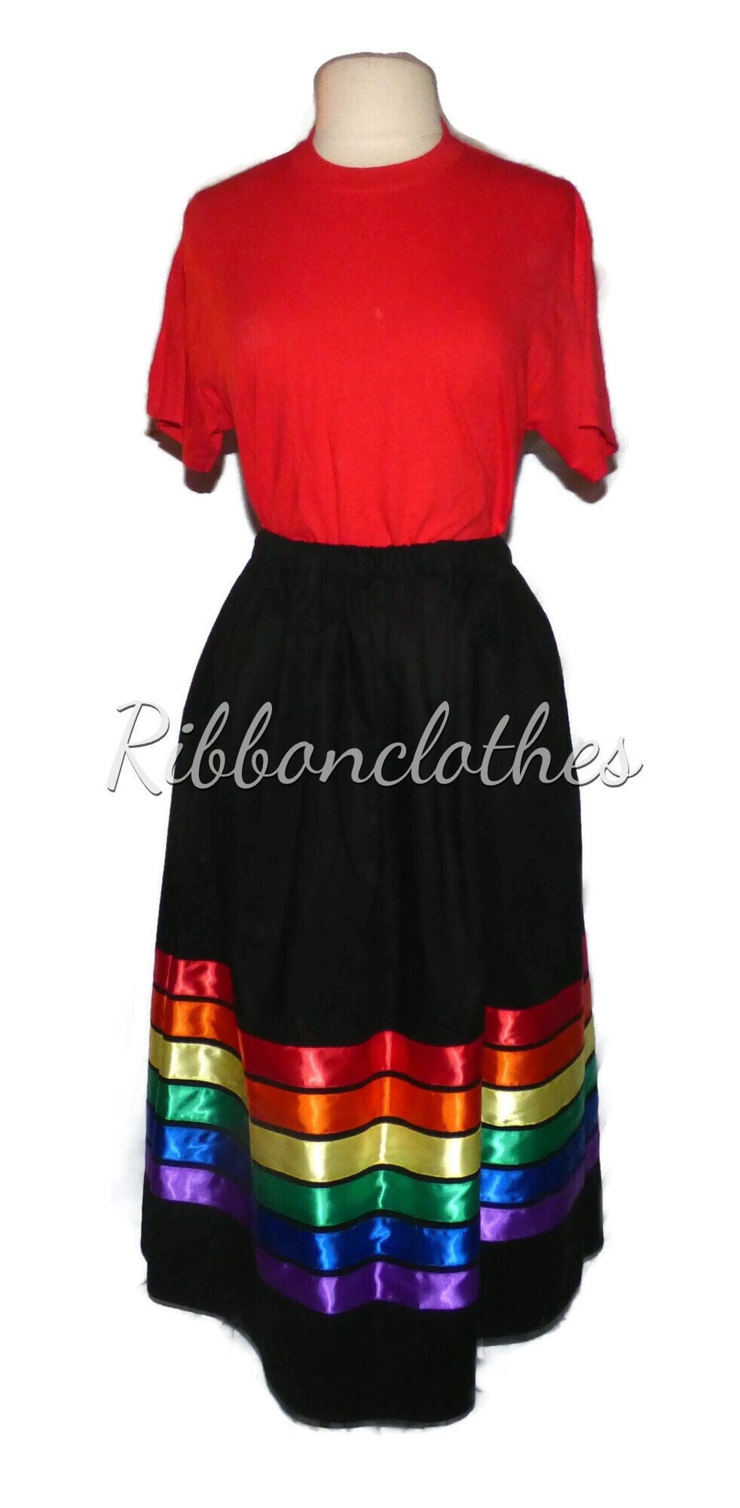 Ribbon Skirt, Custom Waist - Etsy