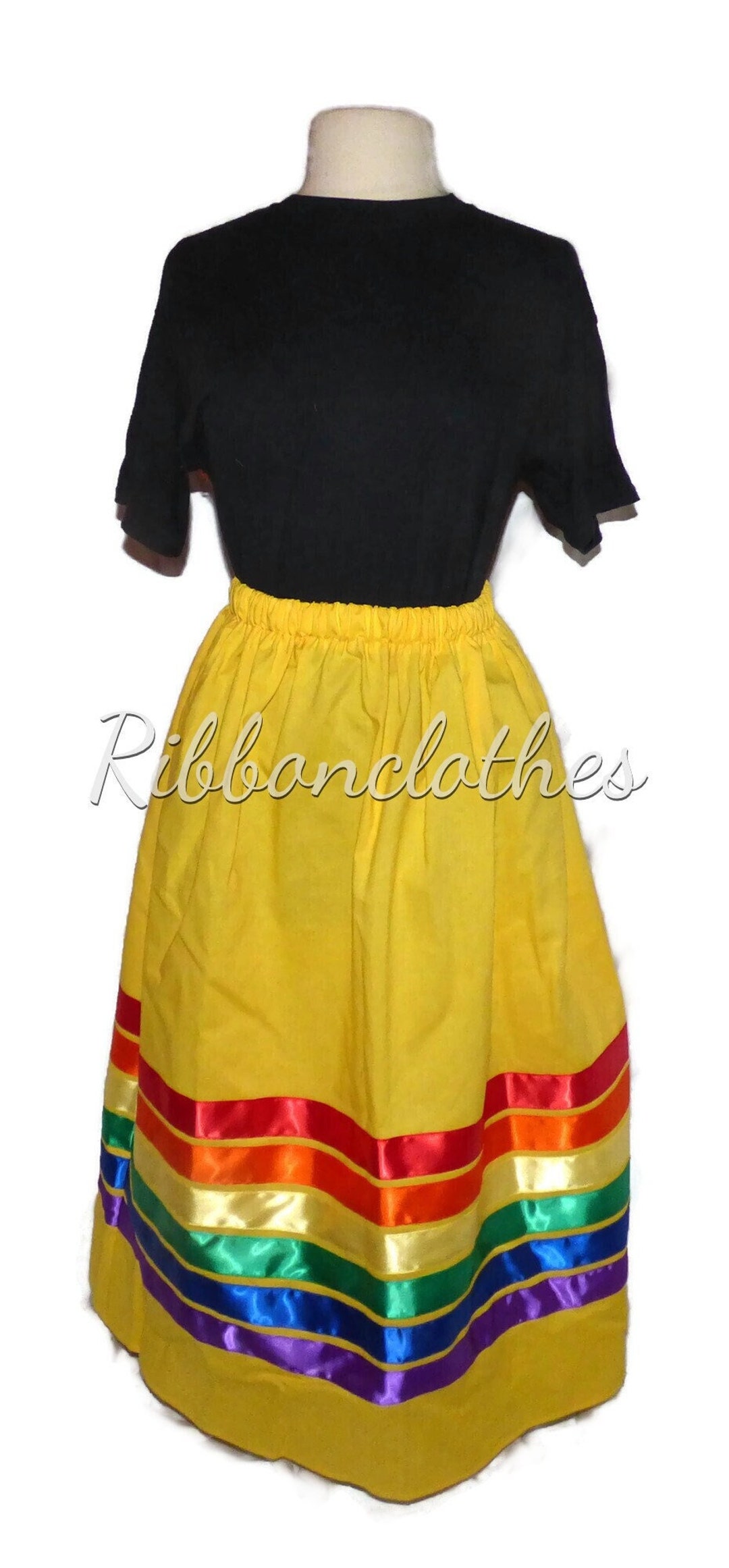 Ribbon Skirt, Custom Waist - Etsy