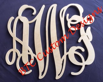 3 letter monogram | Etsy