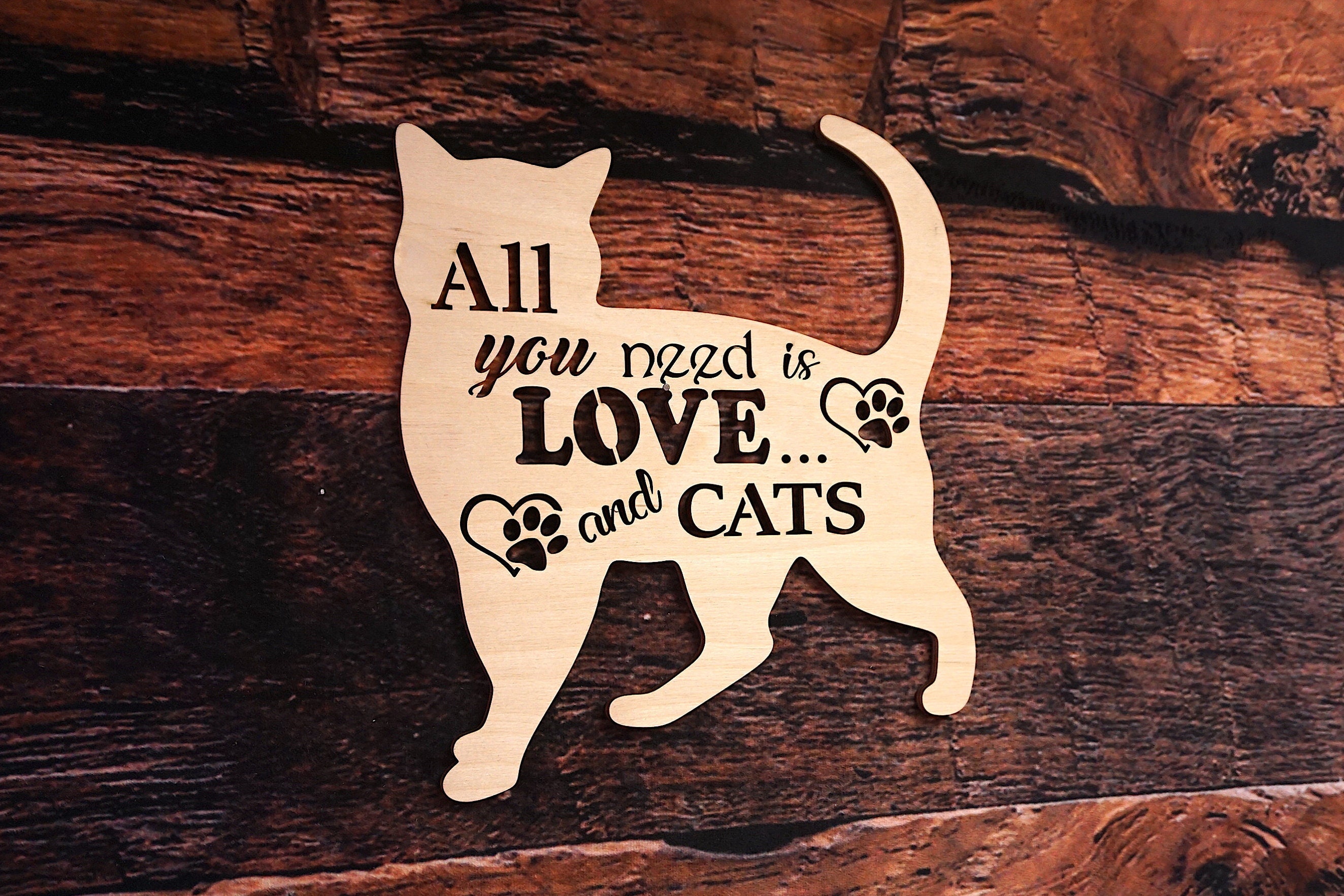 Love of Cats Sign Cat Decor - Etsy