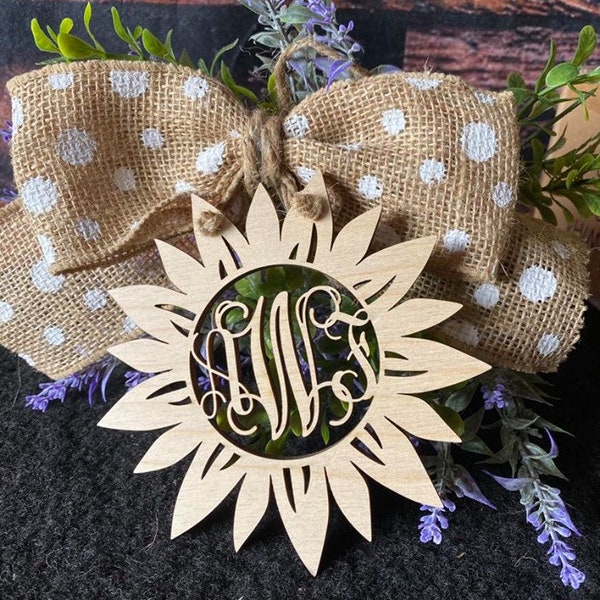 Sunflower Monogram - Etsy