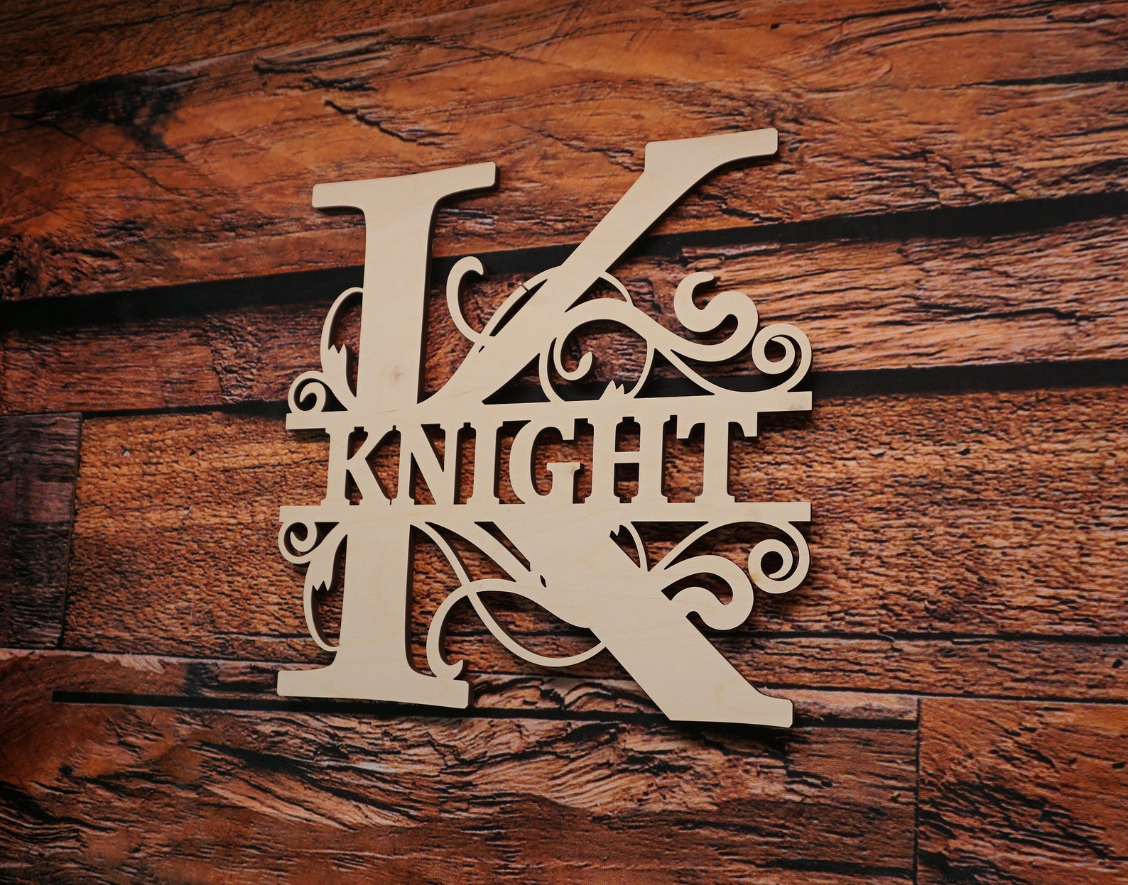 Omega Monogram With Name Wooden Monogram Wood Wall Decor - Etsy