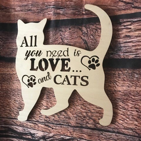 Love of Cats Sign Cat Decor - Etsy