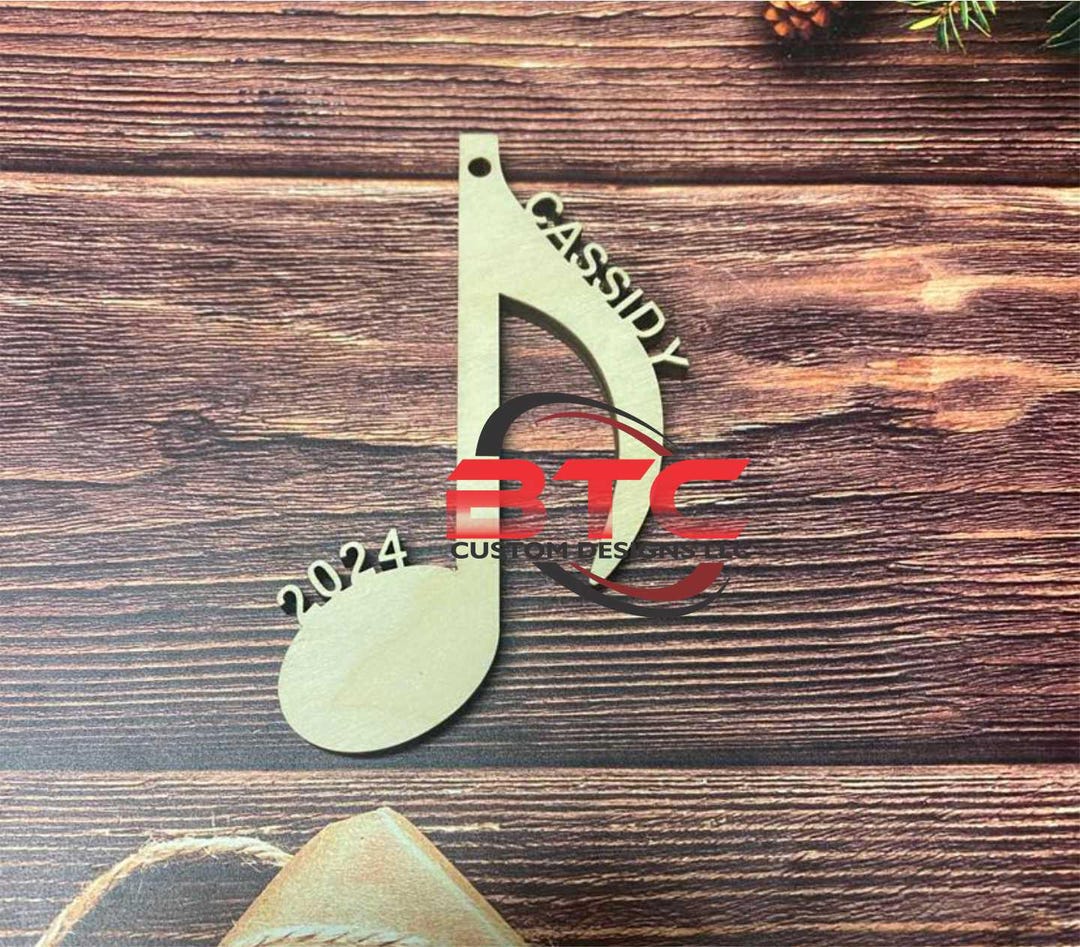 Music Note Ornament, Musical Note, Musical Note Ornament, Personalized ...