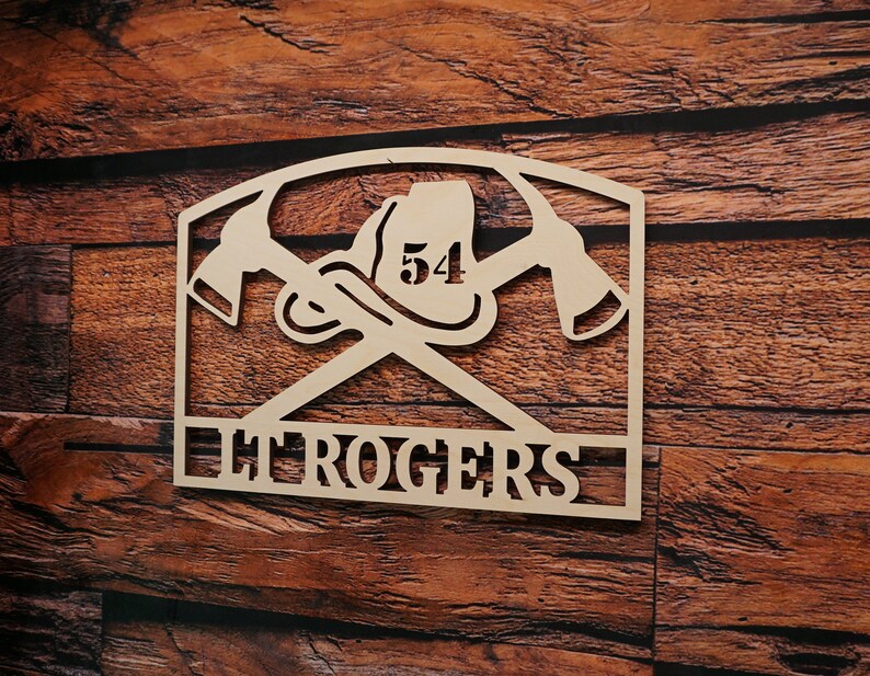 Fireman Sign Hat Axes Fireman Monogram Fireman Decor Fire - Etsy