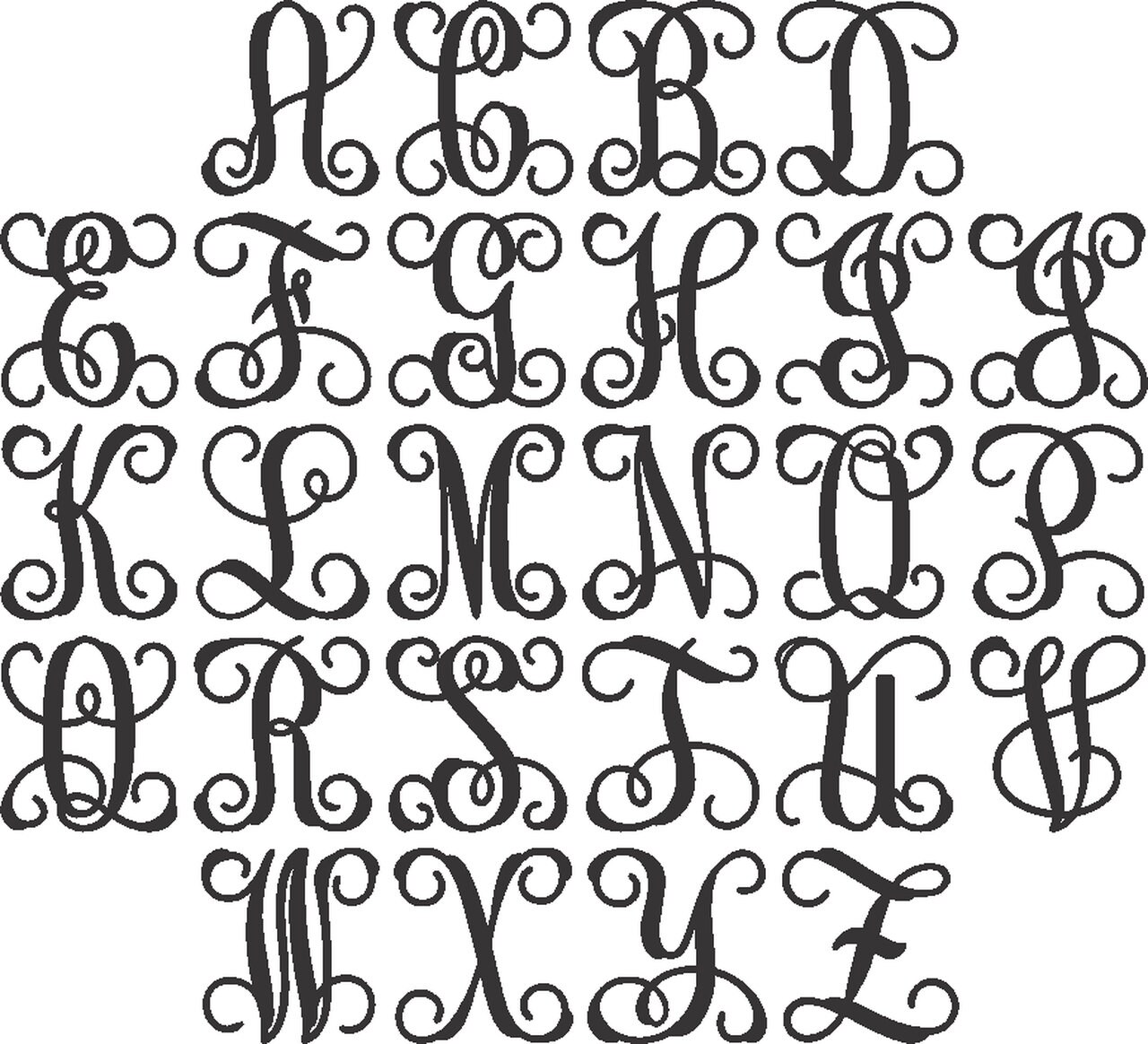 Monogram Circle Ornament, Miniature Circle Monogram, Wood Ornament, Car ...