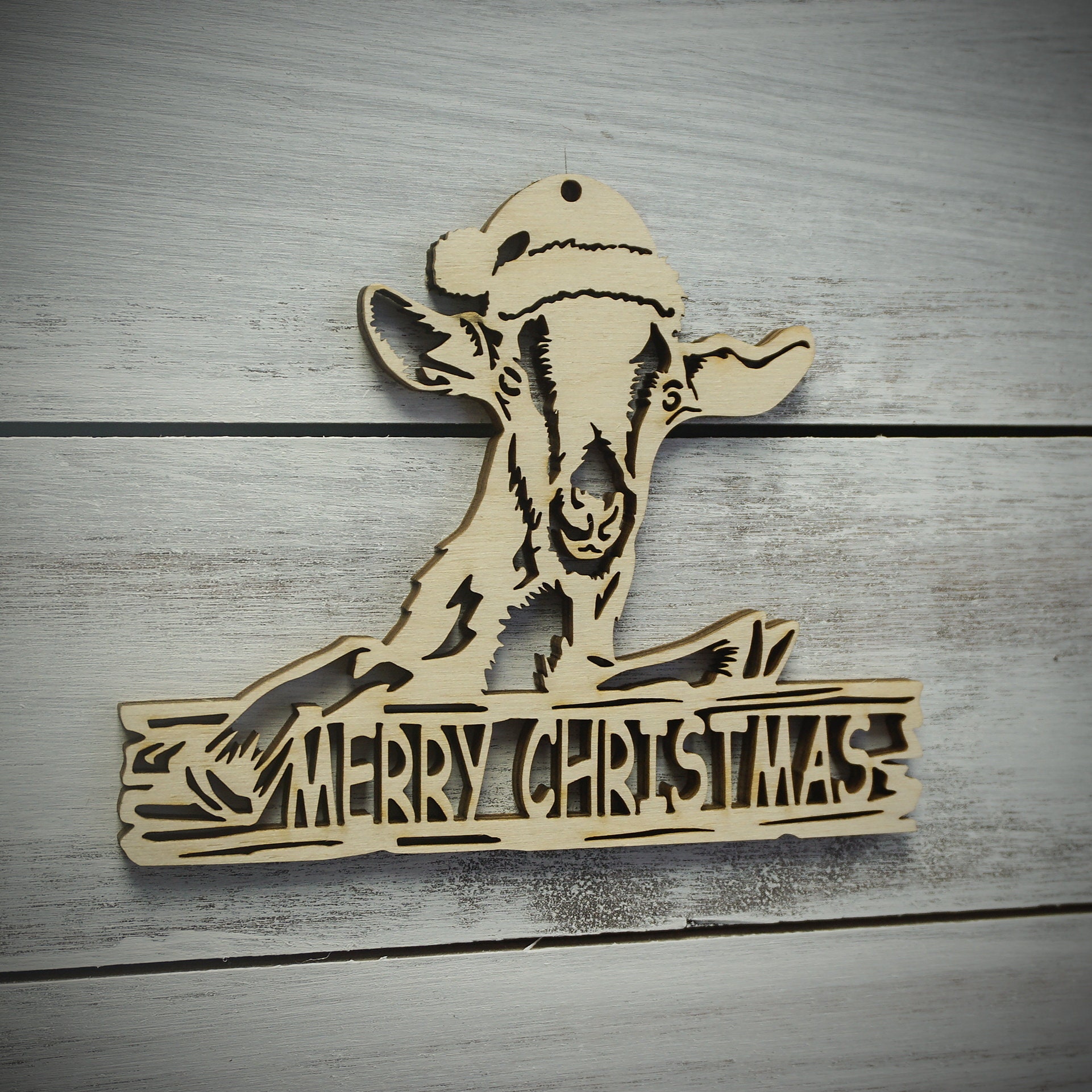 Christmas Goat Goat Charm Ornament Merry Christmas Goat | Etsy