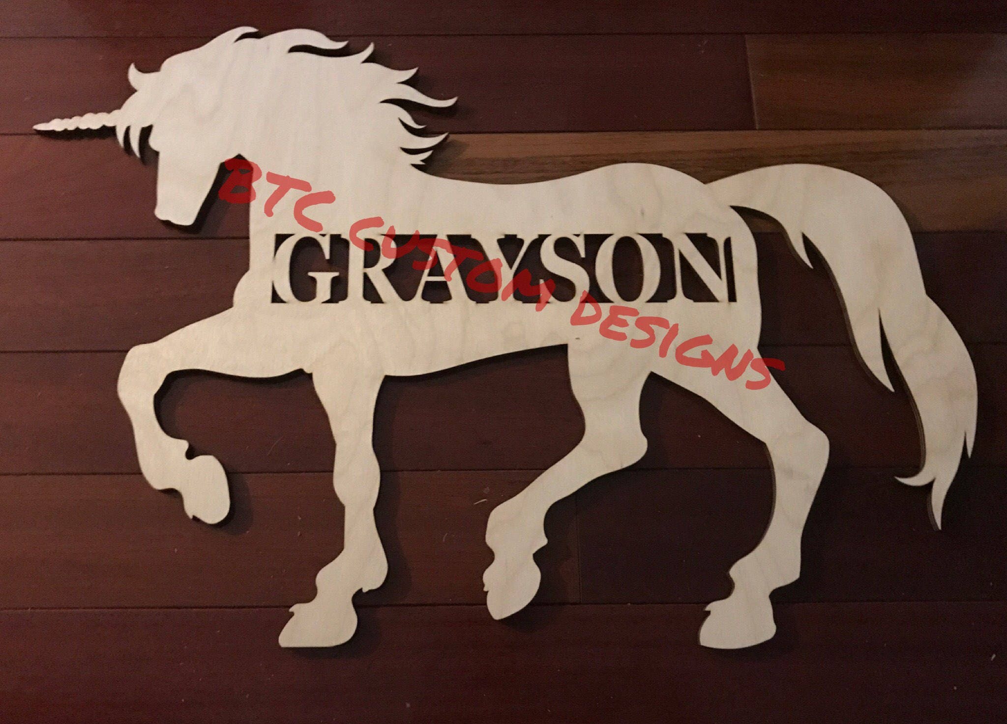 Unicorn sign unicorn name sign wooden unicorn unicorn | Etsy